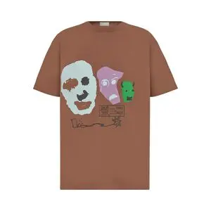 Dior X Cactus Jack Oversized T-shirt 'coffee - Brown