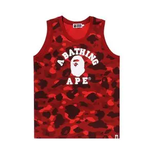 A BATHING APE Color Camo College Tank Top