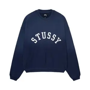 StÜssy Sun Faded Oversized Crew - Blue