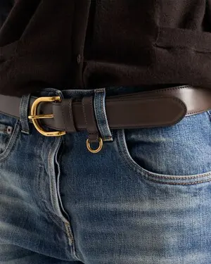 Prada Leather Belt - Brown