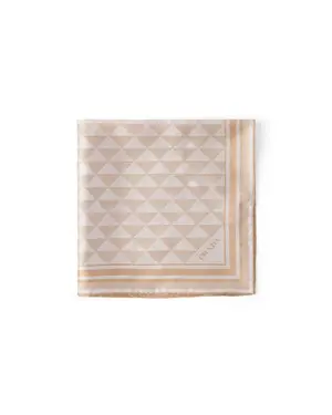 Prada Jacquard Silk Scarf 55 - Brown