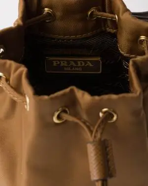 Prada Mini Re-nylon Keychain Charm - Brown