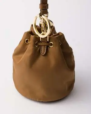 Prada Mini Re-nylon Keychain Charm - Brown