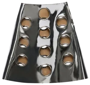 Prada Shiny Leather Skirt