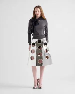 Prada Shiny Leather Skirt