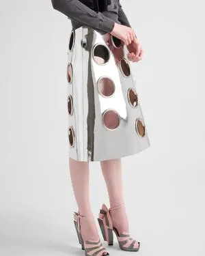 Prada Shiny Leather Skirt