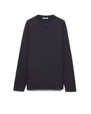 Prada Long-sleeved Jersey T-shirt