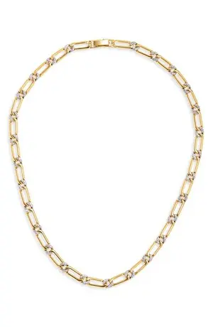 LUV AJ The Two-tone Pavé Chain Necklace - Gold