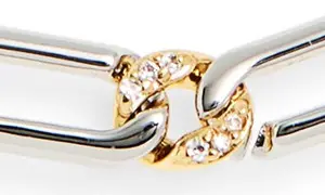 LUV AJ The Two-tone Pavé Chain Necklace