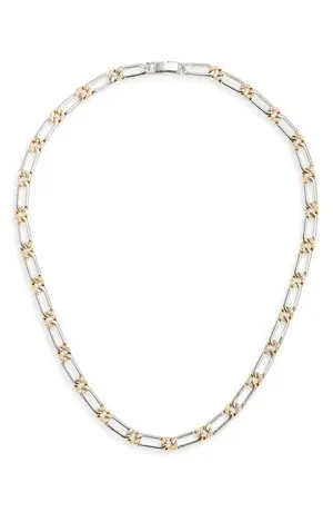 LUV AJ Luv AJ The Two-Tone Pavé Chain Necklace