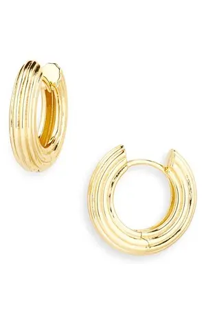 LUV AJ Almalfi Mini Ridge Huggie Hoop Earrings - Gold