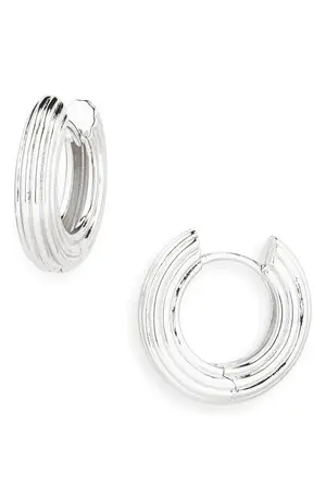 LUV AJ Almalfi Mini Ridge Huggie Hoop Earrings