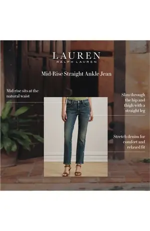 Ralph Lauren Straight Leg Ankle Jeans