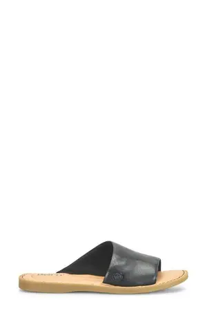BØRN Izabel Slide Sandal - Black Leather