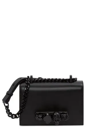 Alexander McQueen Mini Jewelled Leather Crossbody Bag