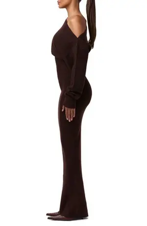 brown knit dress outfit Tuscany Nights Sweater Dress In Chestnut – Impressions Online Boutique main image 0
