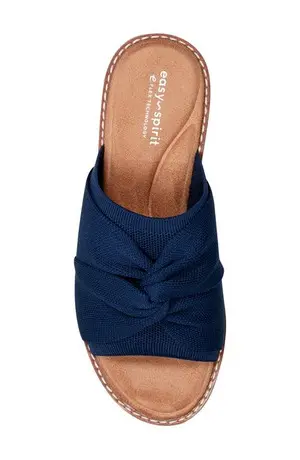 Easy Spirit Josy Platform Slide Sandal - Blue