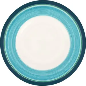 VIETRI Lisbon Stripe Salad Plate - Blue