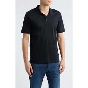 BOSS Phillipson Mercerized Cotton Polo - Black