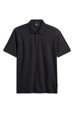 BOSS Phillipson Mercerized Cotton Polo - Black