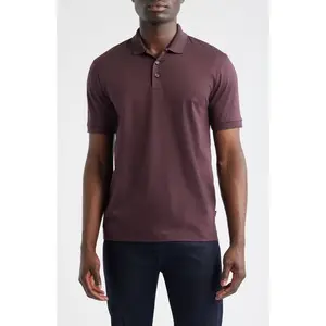 BOSS Phillipson Mercerized Cotton Polo Burgundy Red
