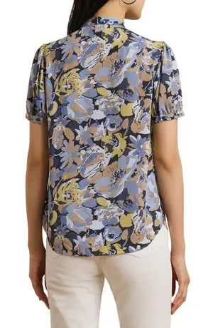 Ralph Lauren Floral Ruffle Georgette Top