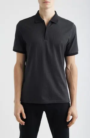Robert Barakett Whistler Half Zip Polo - Black