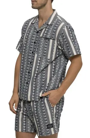 MAUI & SONS Dobby Fin Camp Shirt