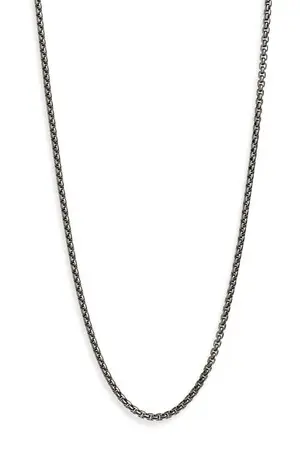 John Hardy Box Chain Necklace - Dark Silver