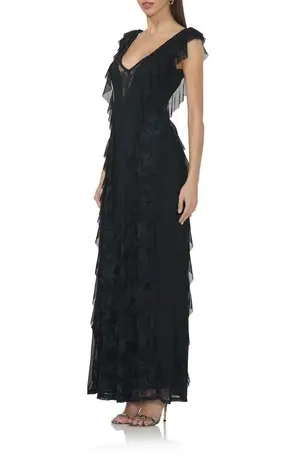AFRM Trista Lace Inset Maxi Dress