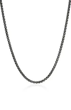John Hardy Box Chain Necklace - Dark Silver