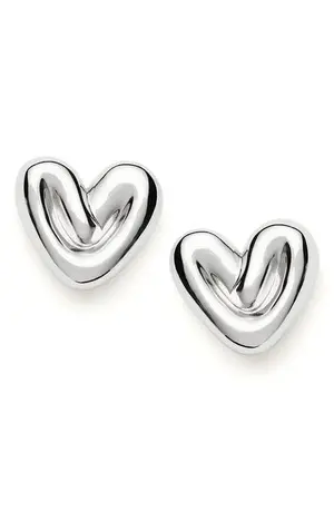 MISSOMA Puffy Heart Stud Earrings - Silver
