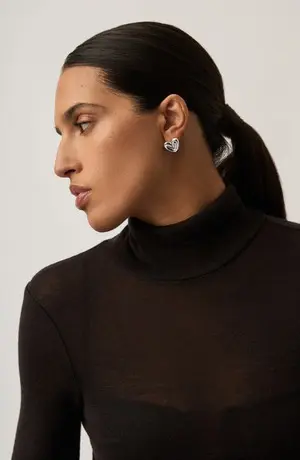 MISSOMA Puffy Heart Stud Earrings - Silver