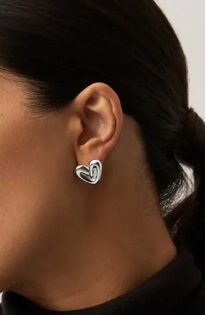 MISSOMA Puffy Heart Stud Earrings - Silver