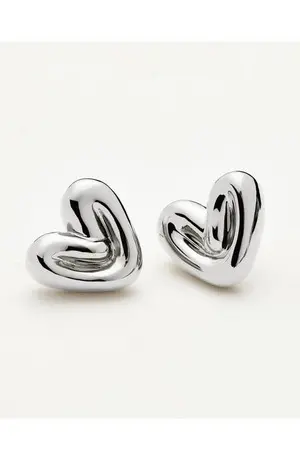 MISSOMA Puffy Heart Stud Earrings - Silver