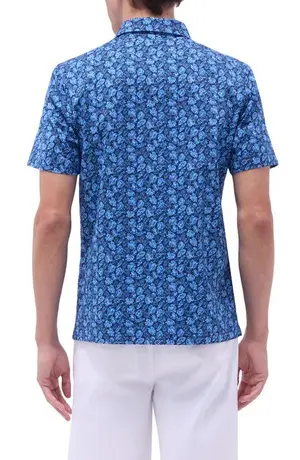 Bugatchi Vincent Ooohcotton® Leaf Print Polo