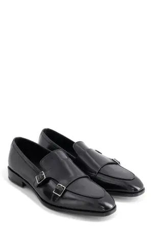 ANTHONY VEER Beaumont Double Monk - Obisidian Black Leather