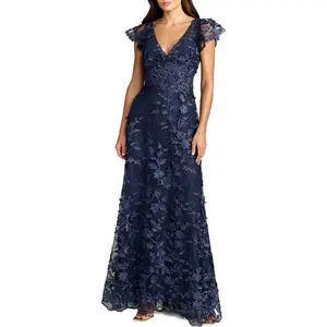 Women's Flutter Sleeve Gowns