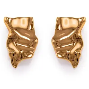 BLACK SUEDE STUDIO Arco Earrings - Gold