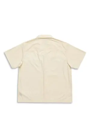 MAUI & SONS Elements Jacquard Tape Cotton Camp Shirt - Cream