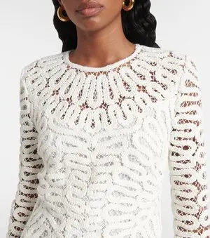 Simkhai Mccall Crochet Mini Dress - White