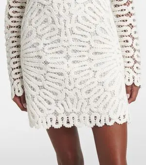 Simkhai Mccall Crochet Mini Dress - White