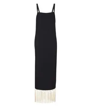 TALLER MARMO Palermo Fringed Maxi Dress - Black