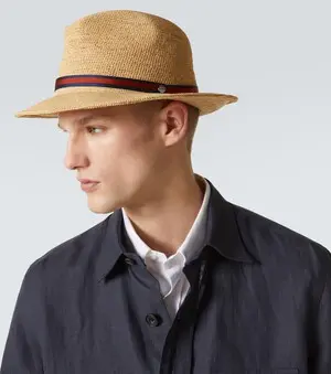 Borsalino Argentina Crochet Straw Panama Hat