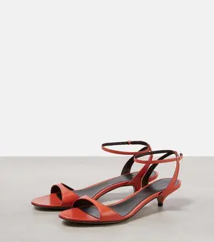 THE ROW Vika 35 Leather Sandals - Orange