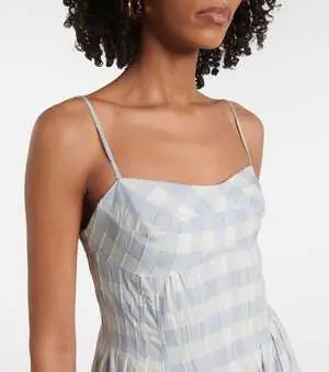Simkhai Kittiya Gingham Cotton Midi Dress