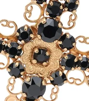 Dolce & Gabbana Crystal Cross Clip-on Earrings