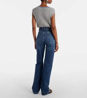 FRAME Arrow High-rise Bootcut Jeans - Blue
