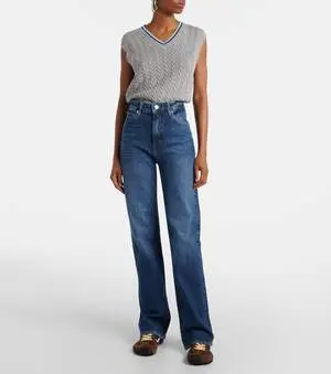 FRAME Arrow High-rise Bootcut Jeans - Blue