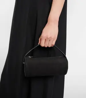 THE ROW 90s Leather Shoulder Bag - Black